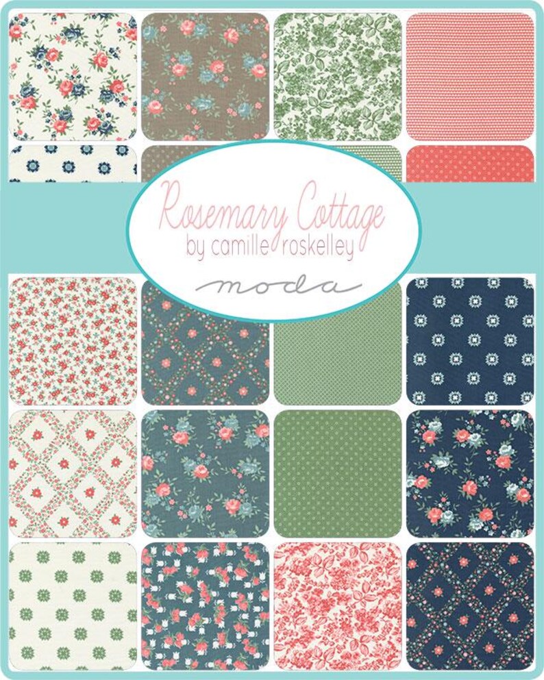 Moda's "rosemary Cottage" Quilt Fabric Collection by Camille Roskelley ...