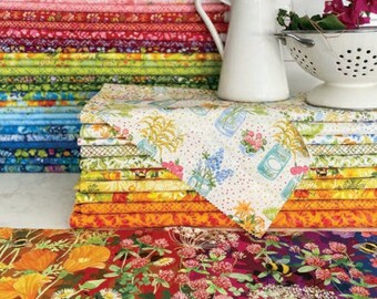 Wild Blossoms Wildflowers Ombre Fabric, Robin Pickens for Moda 48730 11 ...