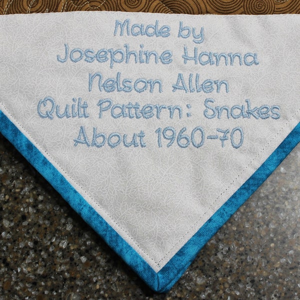 Embroidered Quilt Labels - Etsy