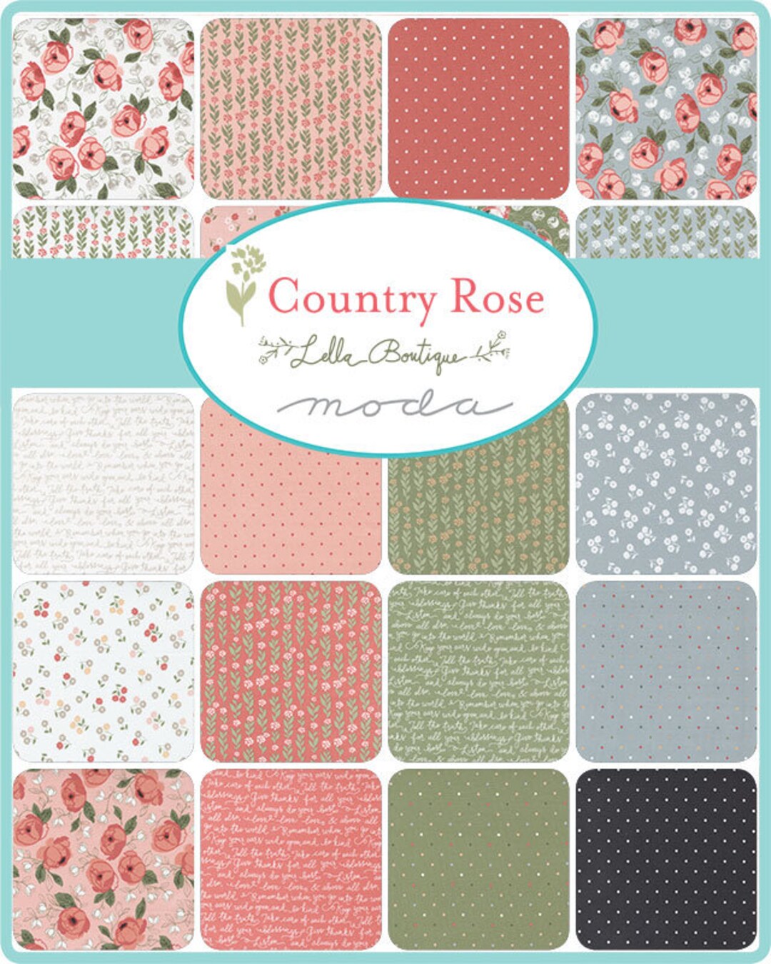 Moda's "country Rose" Quilt Fabric Collection, Sold by the YARD and in ...