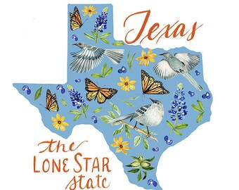 Texas Bluebonnet Panel - Etsy