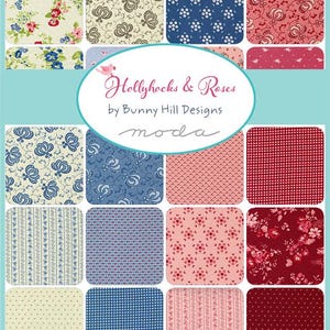 Moda's "hollyhocks & Roses" Quilt Fabric Collection by Bunny Hill Designs, Sold in PRECUTS and ...