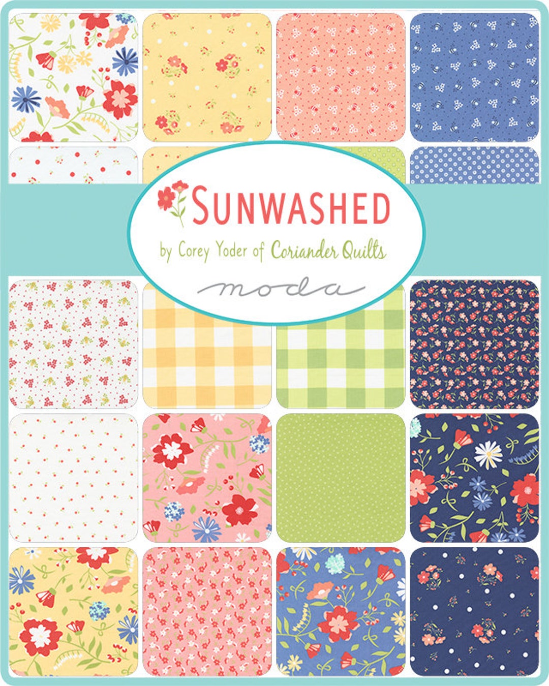 Moda's sunwashed Quilt Fabric Collection by Corey Yoder, Sold in ...