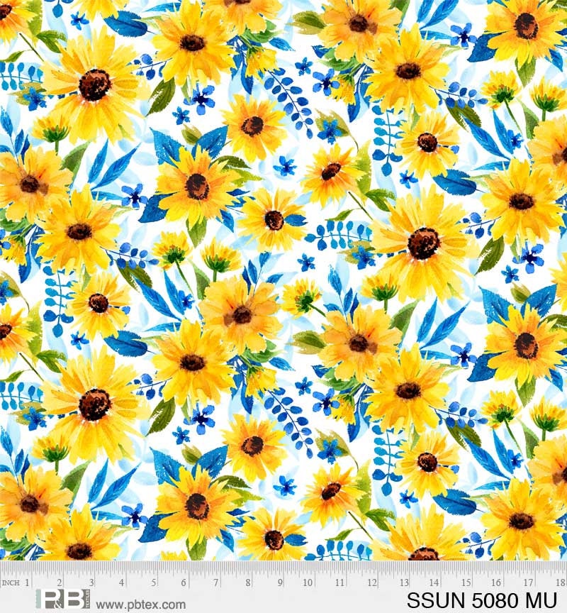P & B Textiles, "simply Sunny" Quilt Fabric Collection, Sold by the ...