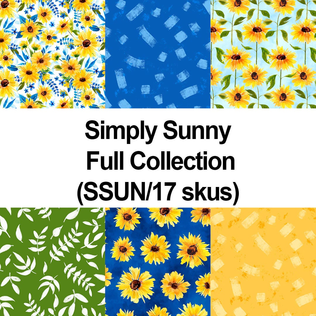 P & B Textiles, "simply Sunny" Quilt Fabric Collection, Sold by the ...