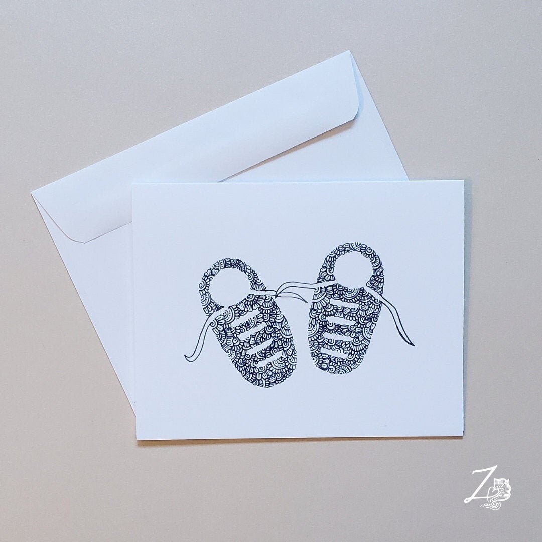 Baby Shoes Card Baby Cards Baby Shower Newborn Baby Baby - Etsy