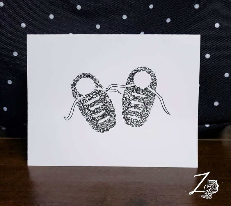 Baby Shoes Card Baby Cards Baby Shower Newborn Baby Baby - Etsy