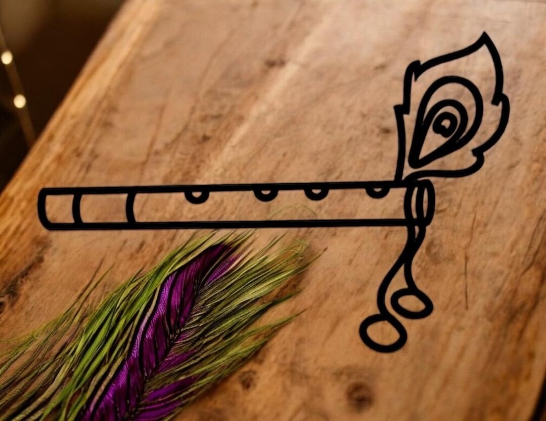 Krishna Flute Vinyl Stickers/wall Stickers Decals for Pot/pooja Decor ...