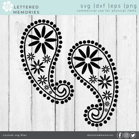 Paisley SVG Paisley Pattern SVG Sunflower Pattern - Etsy Canada