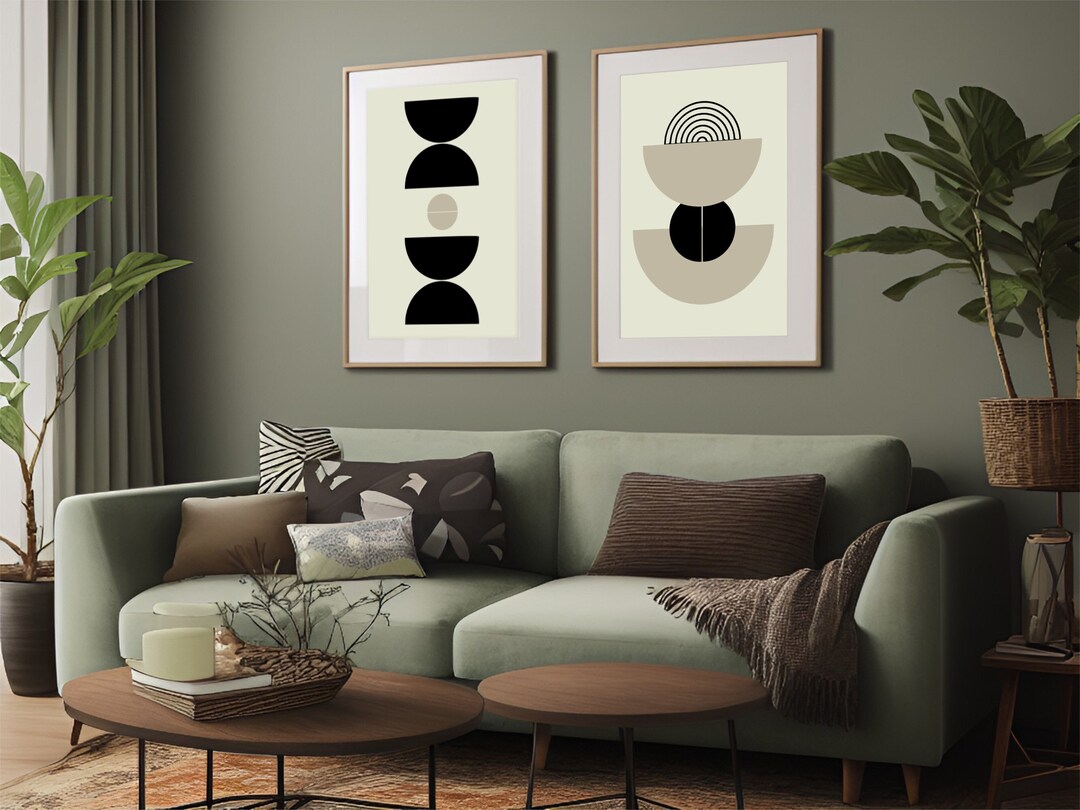 Line Art - Sewall Art of 2 Printable Wall Art Boho Wall Decor Digital ...