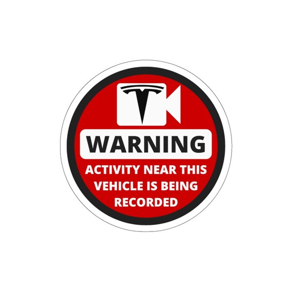 Tesla Sentry Mode Recording Warning Decal Sticker Paper & Party ...