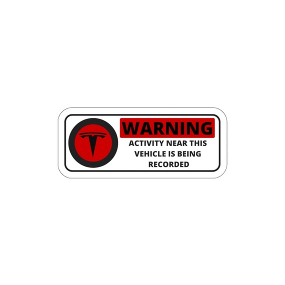 Tesla Sentry Mode Recording Warning Decal Sticker Paper & Party ...