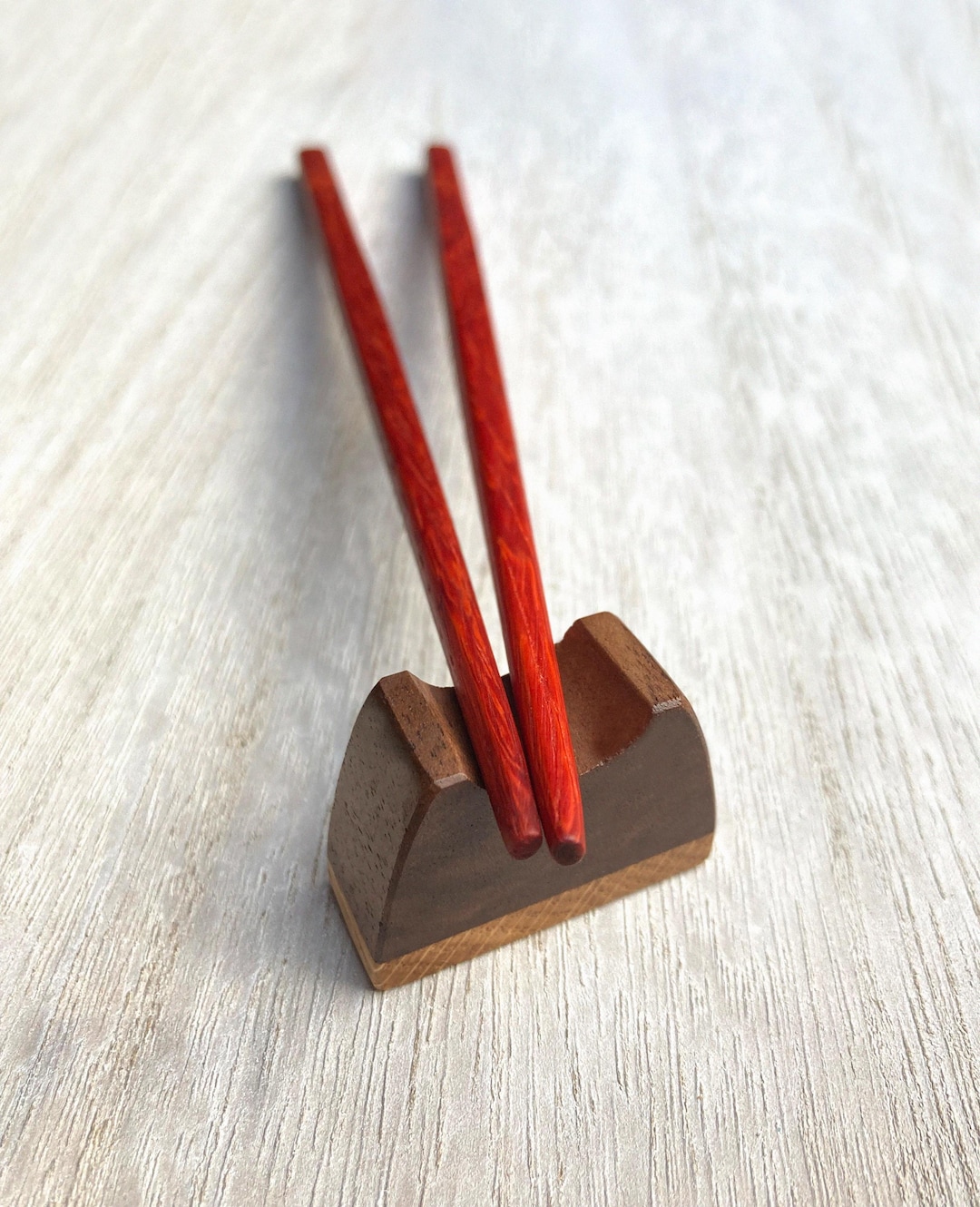 Handmade Plain Padauk Wood Chopsticks With Walnut & Oak Rest - Etsy