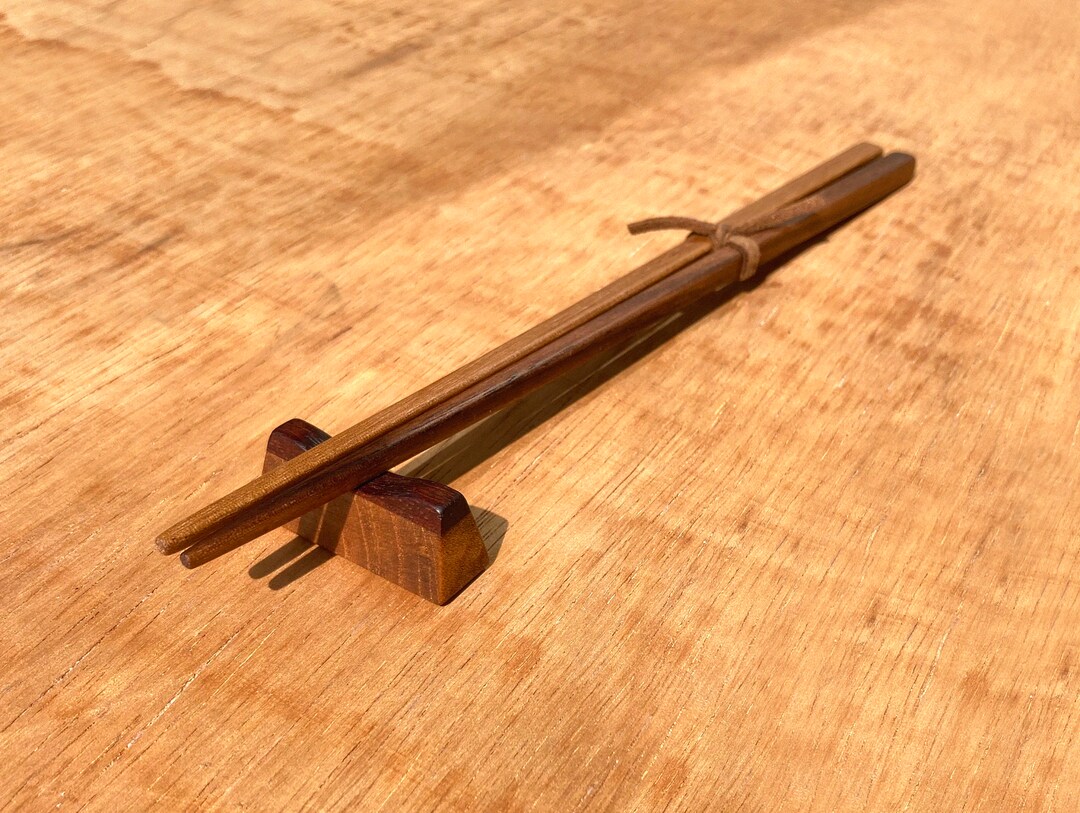 Plain Black Walnut Chopsticks With Box and Rest - Etsy
