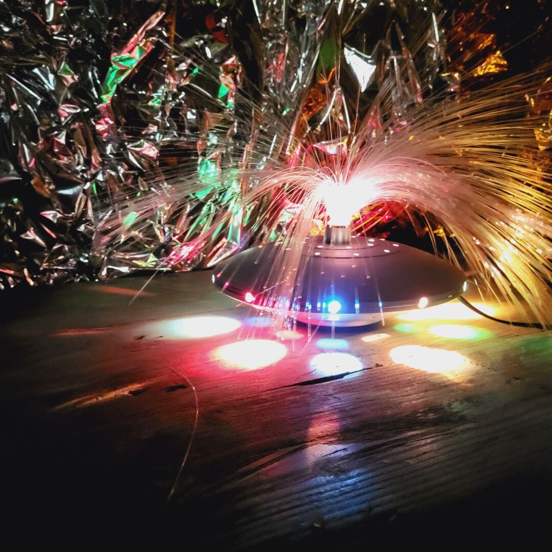 UFO, Fiber Optic Lamp, Mood Lamp, Fiber Optic Light, Vintage Fiber ...