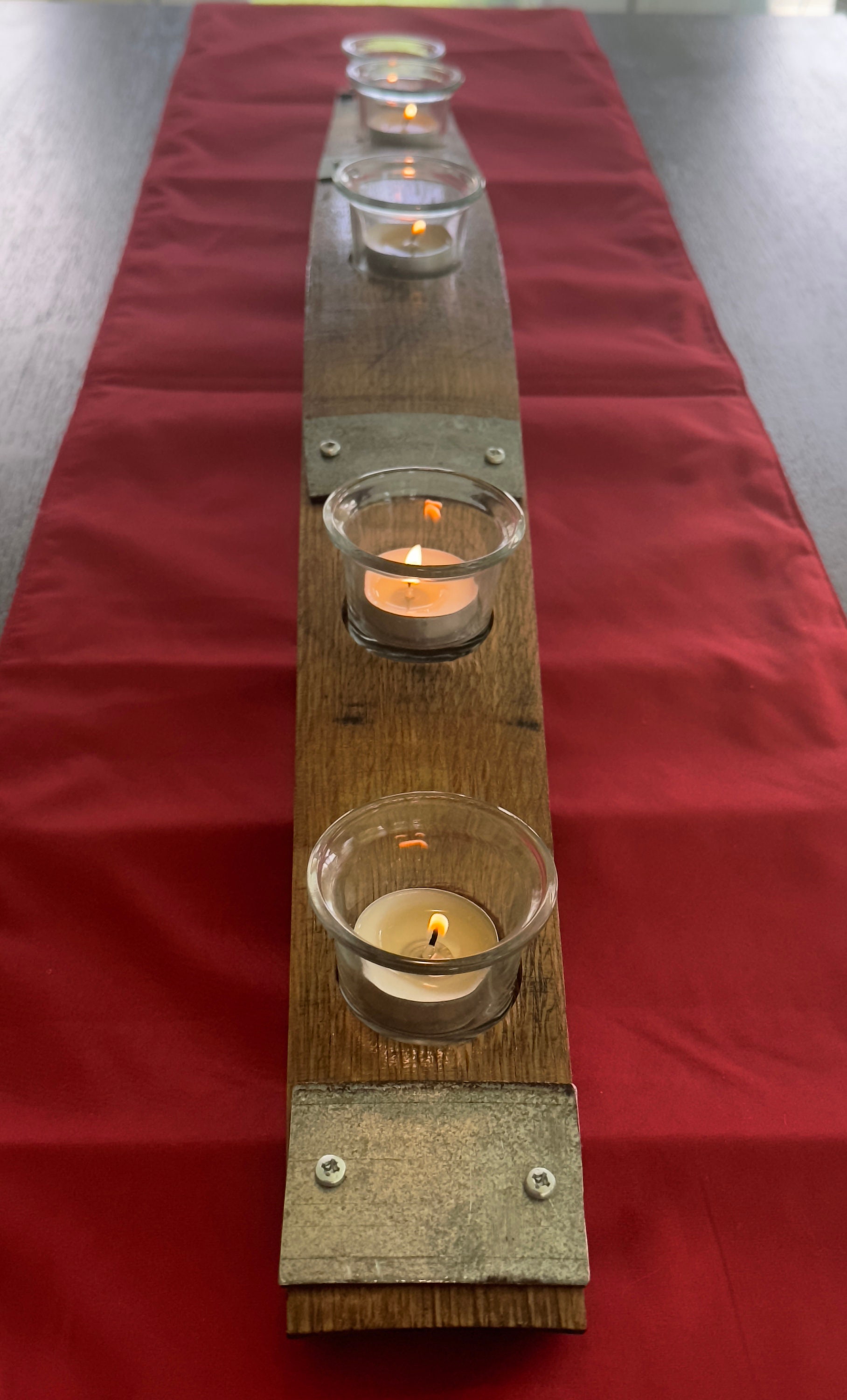 Wine Barrel Stave Candle Holder - Etsy