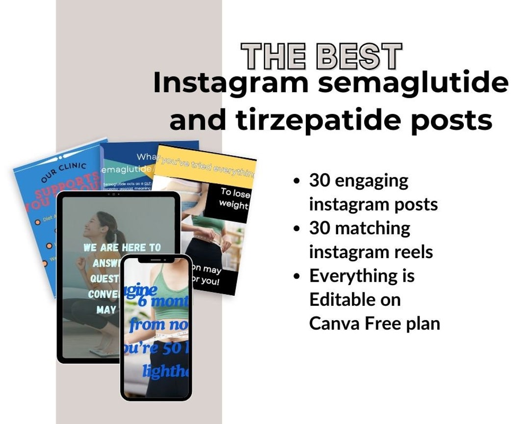 Semaglutide/tirzepatide Social Media Posts GLP Medspa, Weight Loss ...