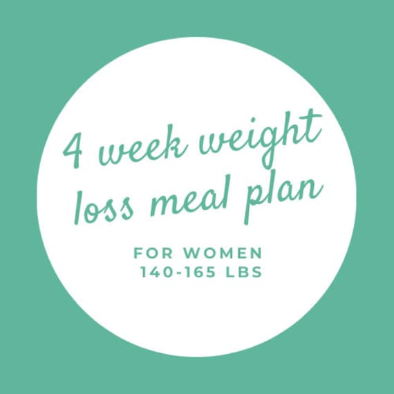 Four Week Weight Loss Meal Plan for Women read Description - Etsy