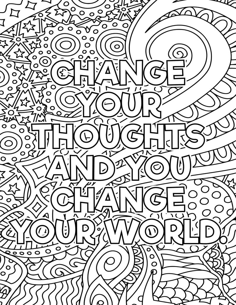 Printable 5 Day Inspirational/motivating Coloring Pages - Etsy
