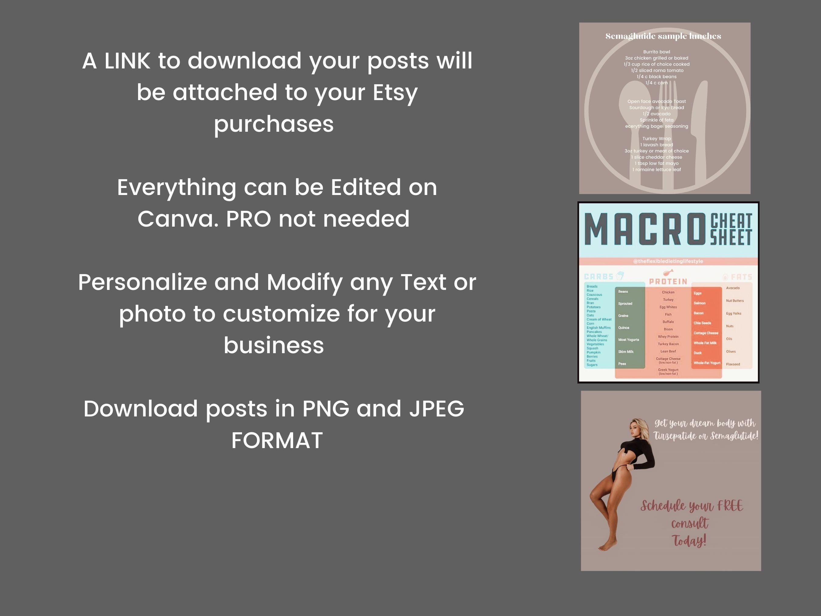 Semaglutide and Tirzepatide Instagram Templates. Instagram Stories ...