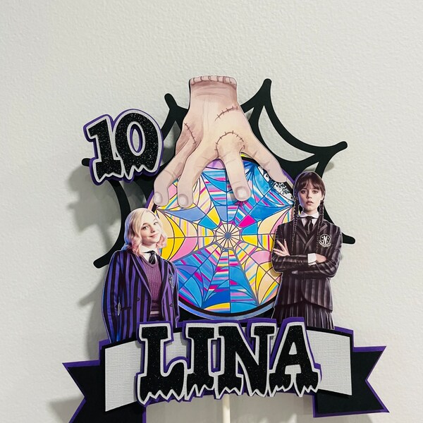 Wednesday Addams Cake Topper Fondant - Etsy