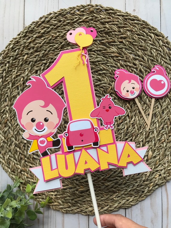 Plim Plim Cake Topper Pink Plimplim Inspired Topper Cupcake - Etsy