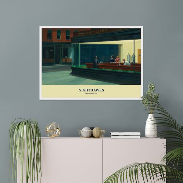 Nighthawks, Painting by the American Artist Edward Hopper - Etsy
