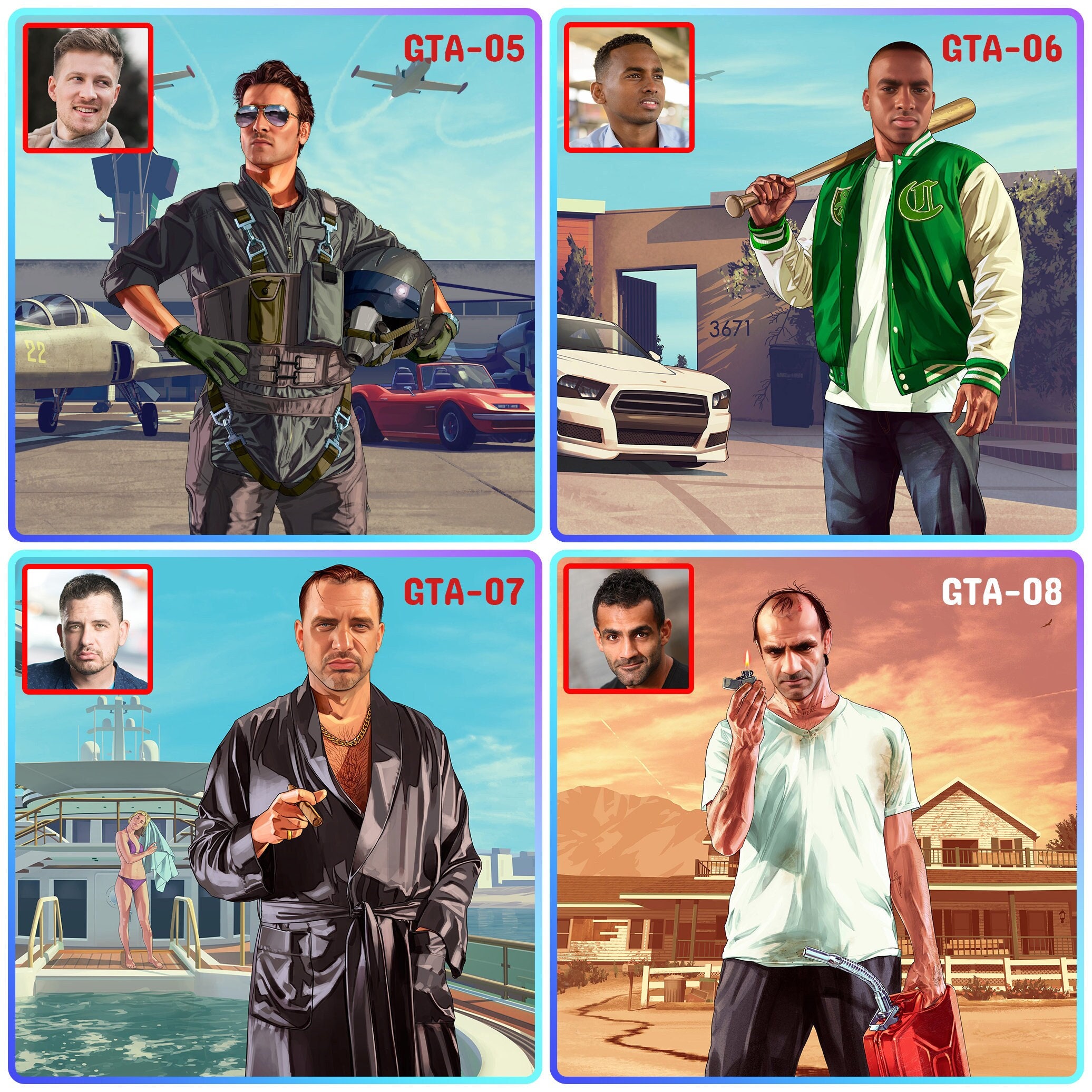 GTA Face Swap, Personalized Gift, Custom GTA Characters, Customized GTA ...