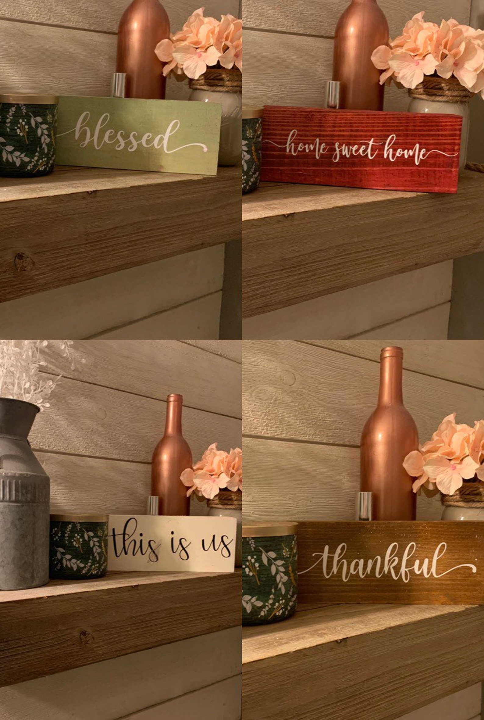 Farmhouse Style Small Shelf Sign | Etsy