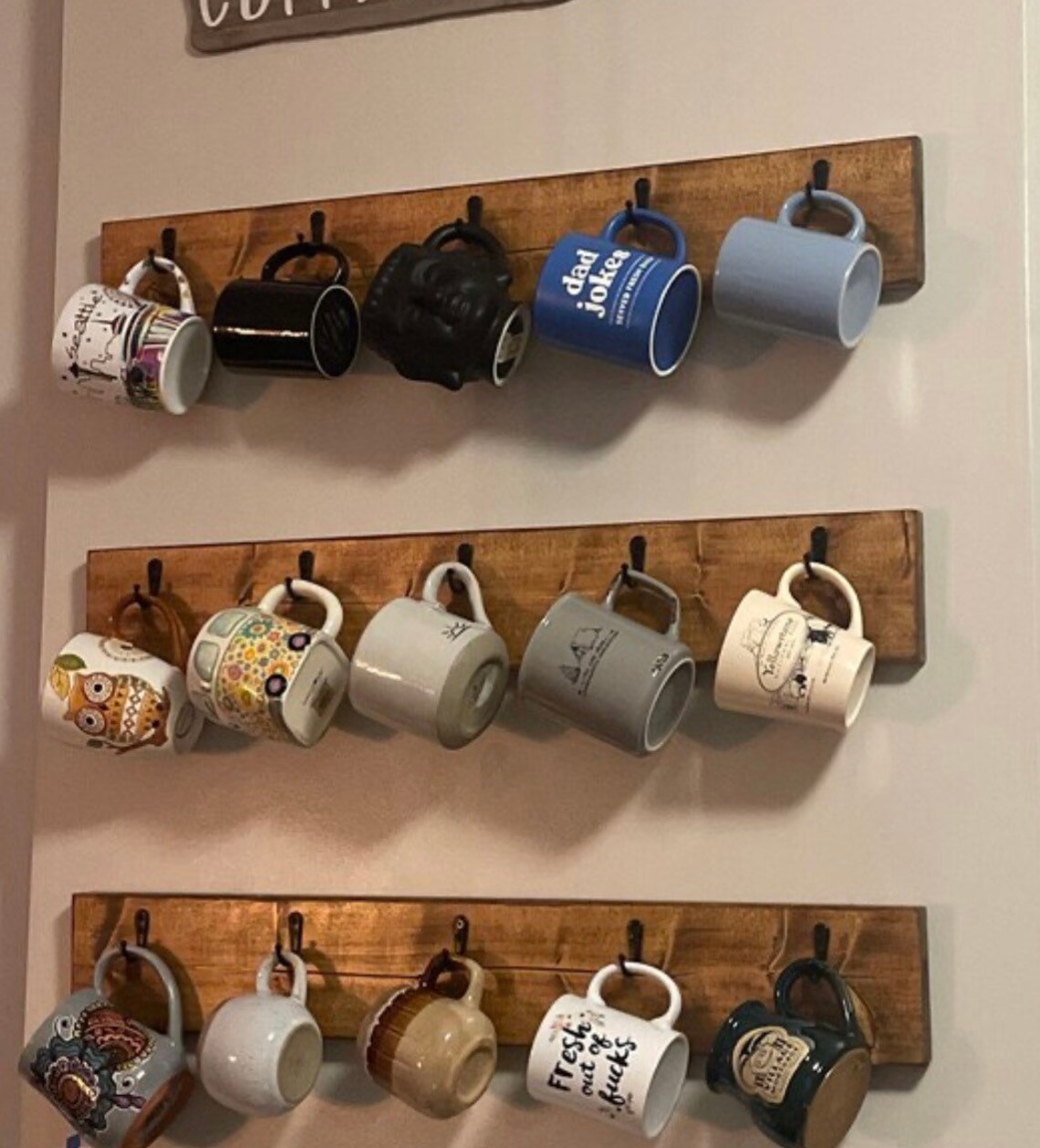 Coffee Mug Display Rack - Etsy