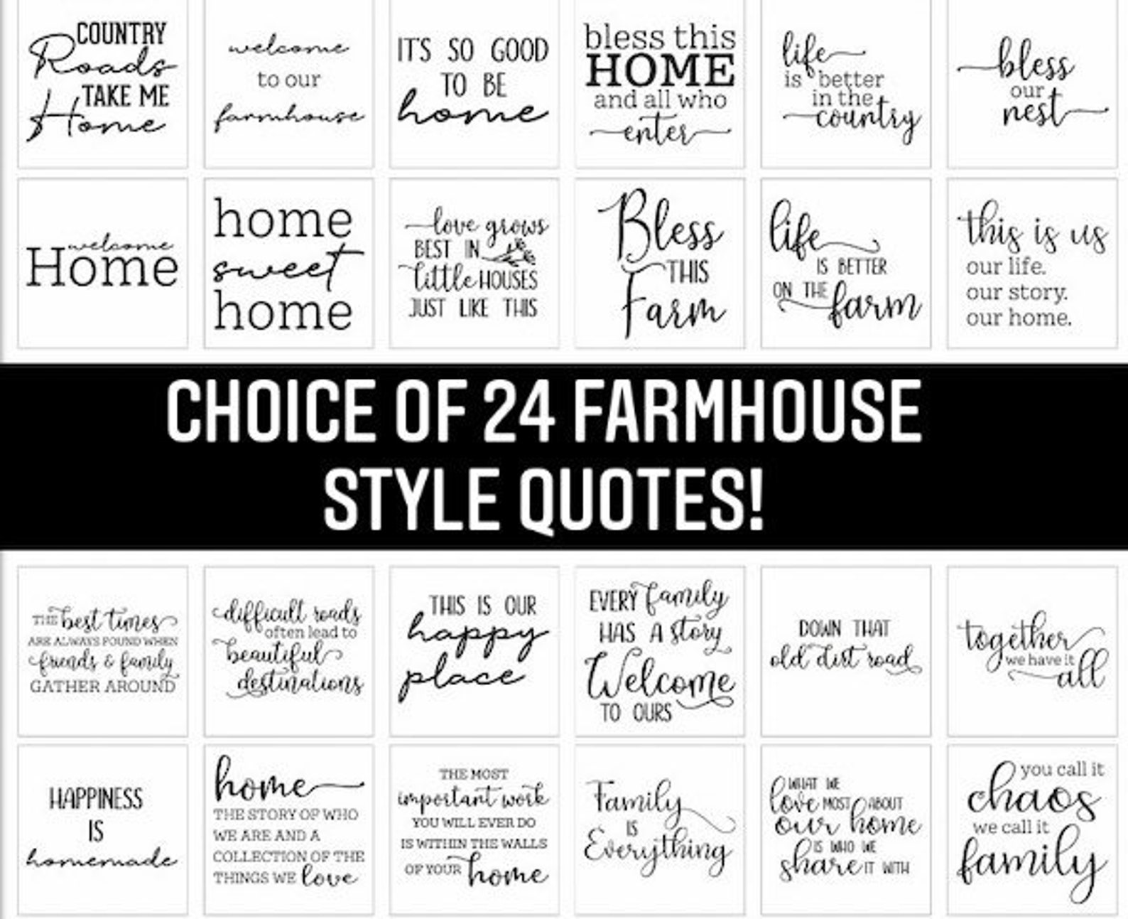 Farmhouse Style Framed Canvas | Etsy
