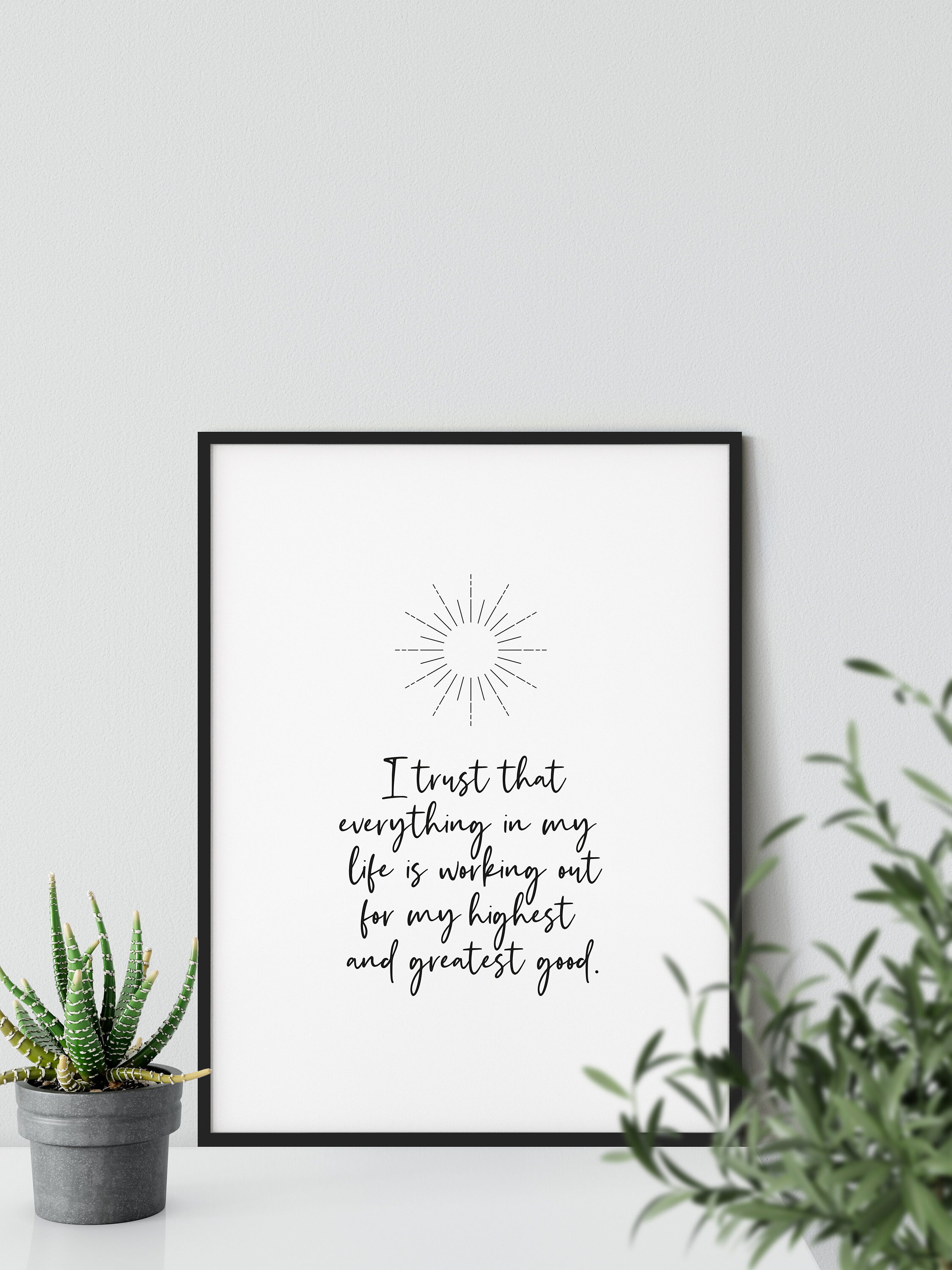 Affirmation Wall Art, Affirmation Print, Printable Affirmations, Trust ...