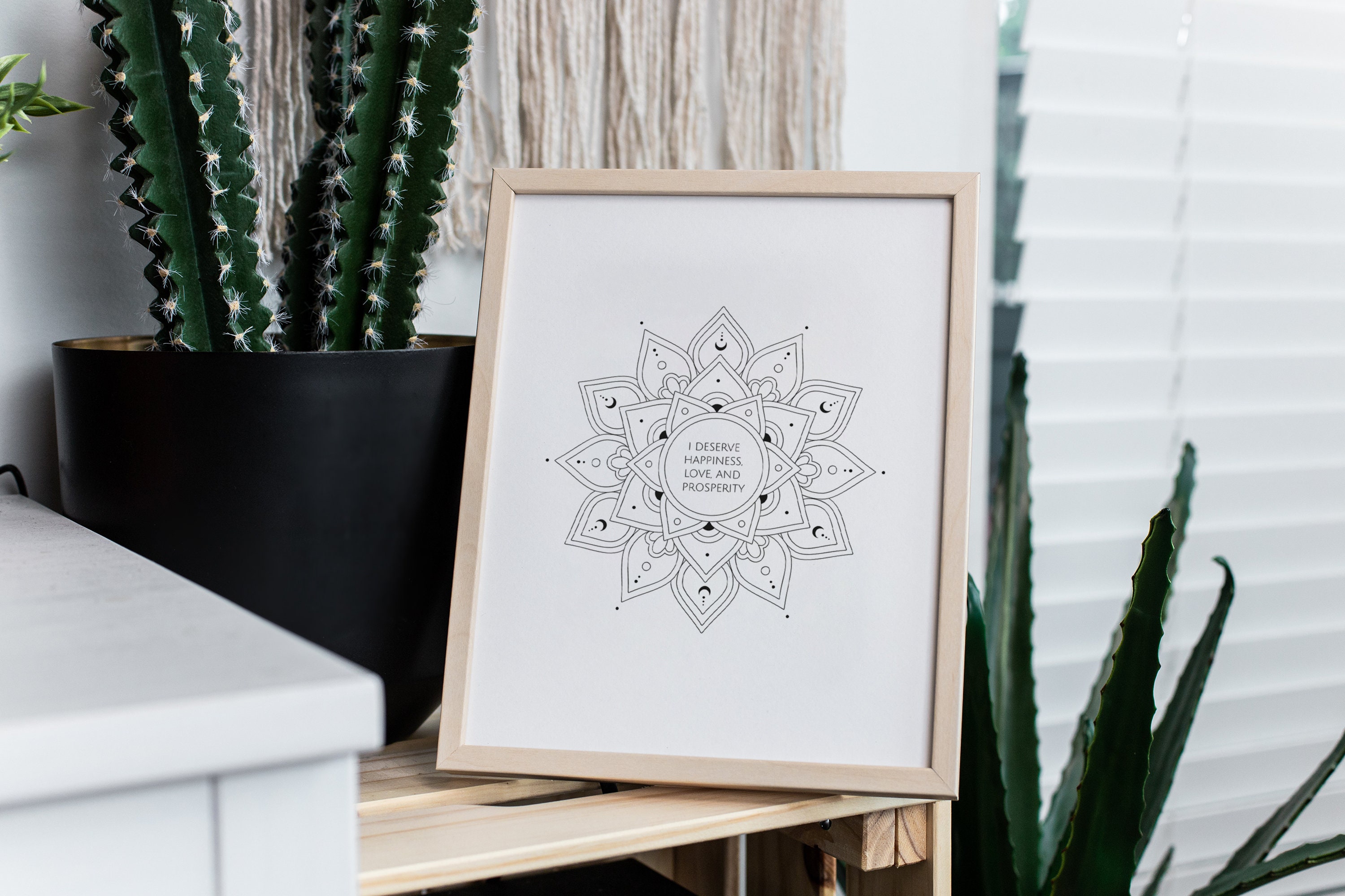 Mandala Poster, Positive Affirmations Poster, Mandala Wall Art, Yoga ...