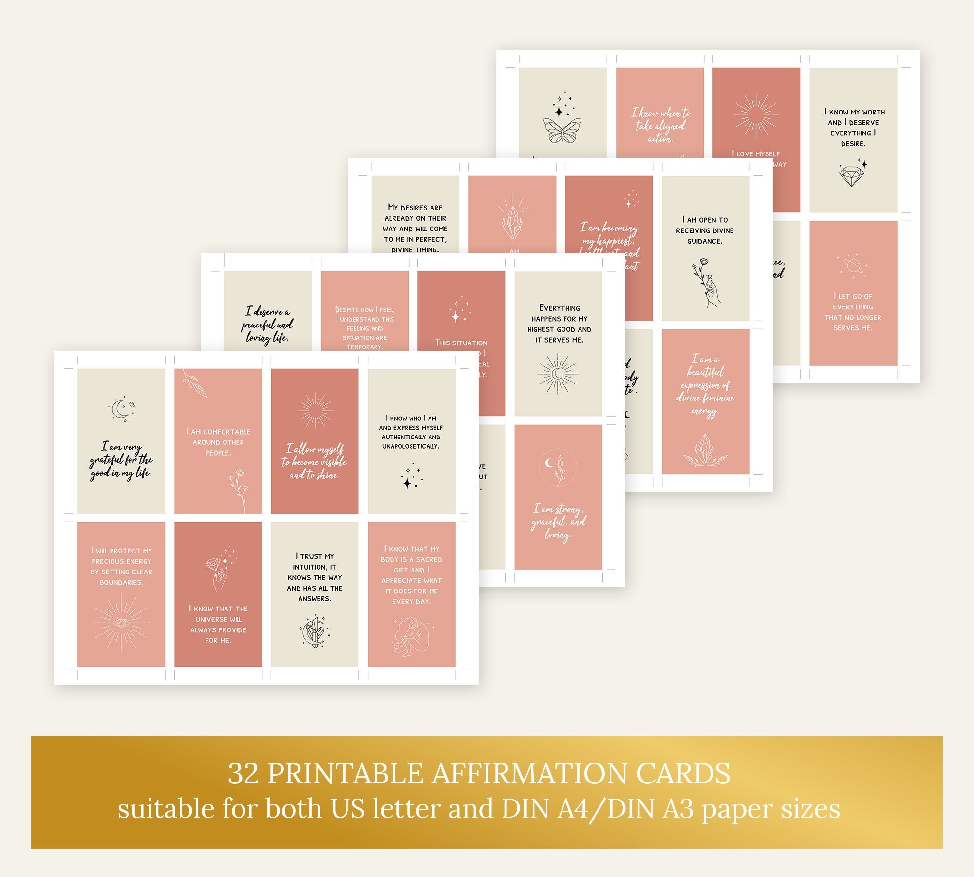 Printable Affirmation Cards, Self Love, Confidence, Daily Affirmations ...