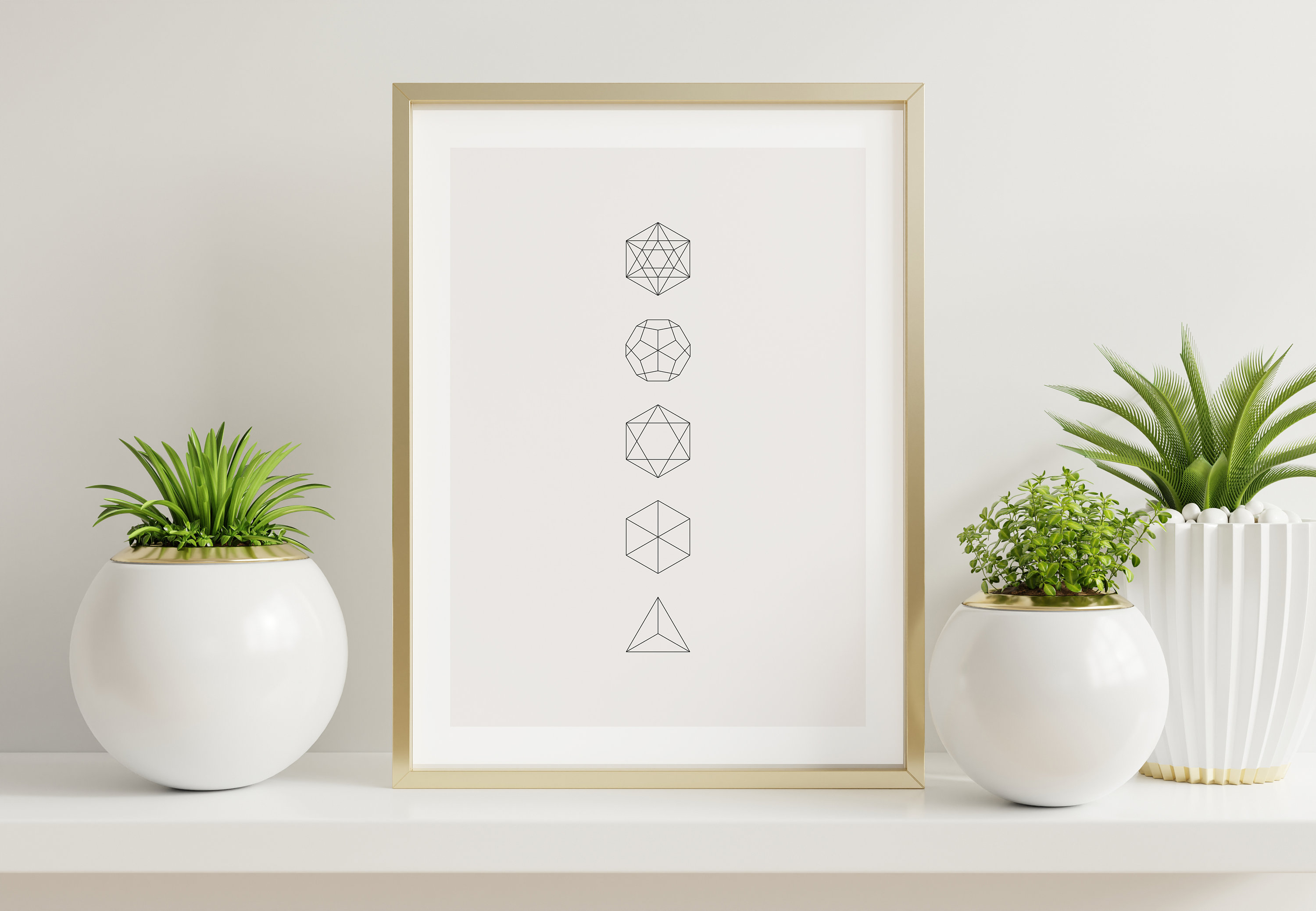 Platonic Solids Poster, Sacred Geometry Print, Seed of Life Wall Decor ...