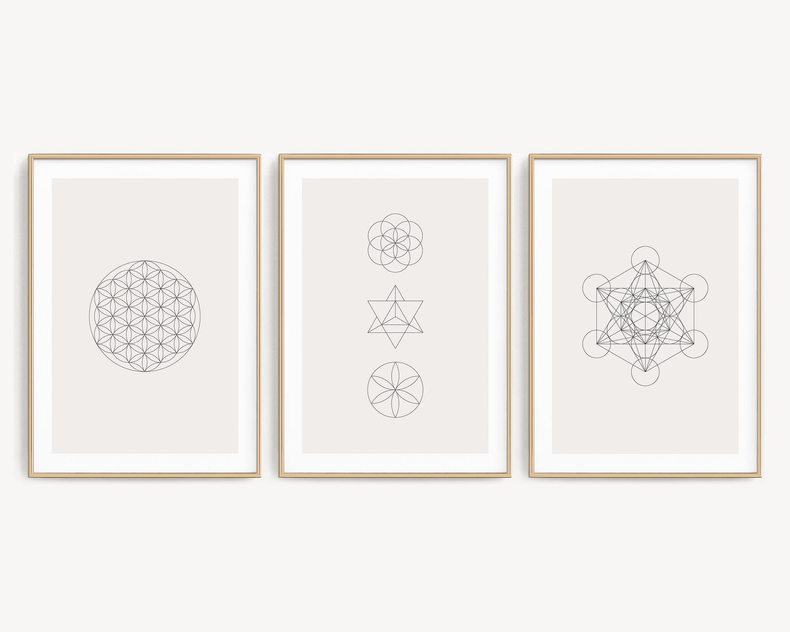 Printable Sacred Geometry Poster Set of 3 Flower of Life - Etsy