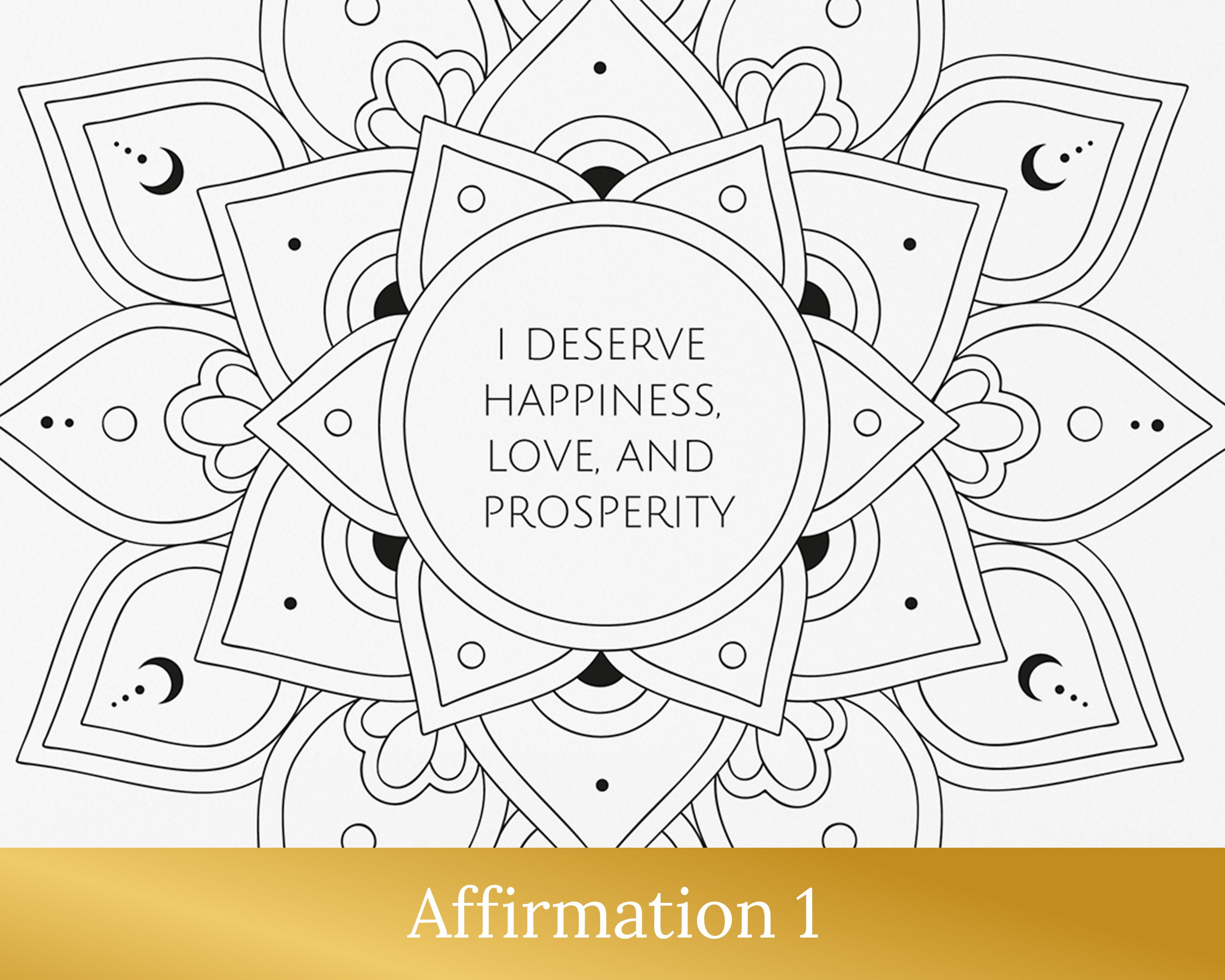 Mandala Poster, Positive Affirmations Poster, Mandala Wall Art, Yoga ...