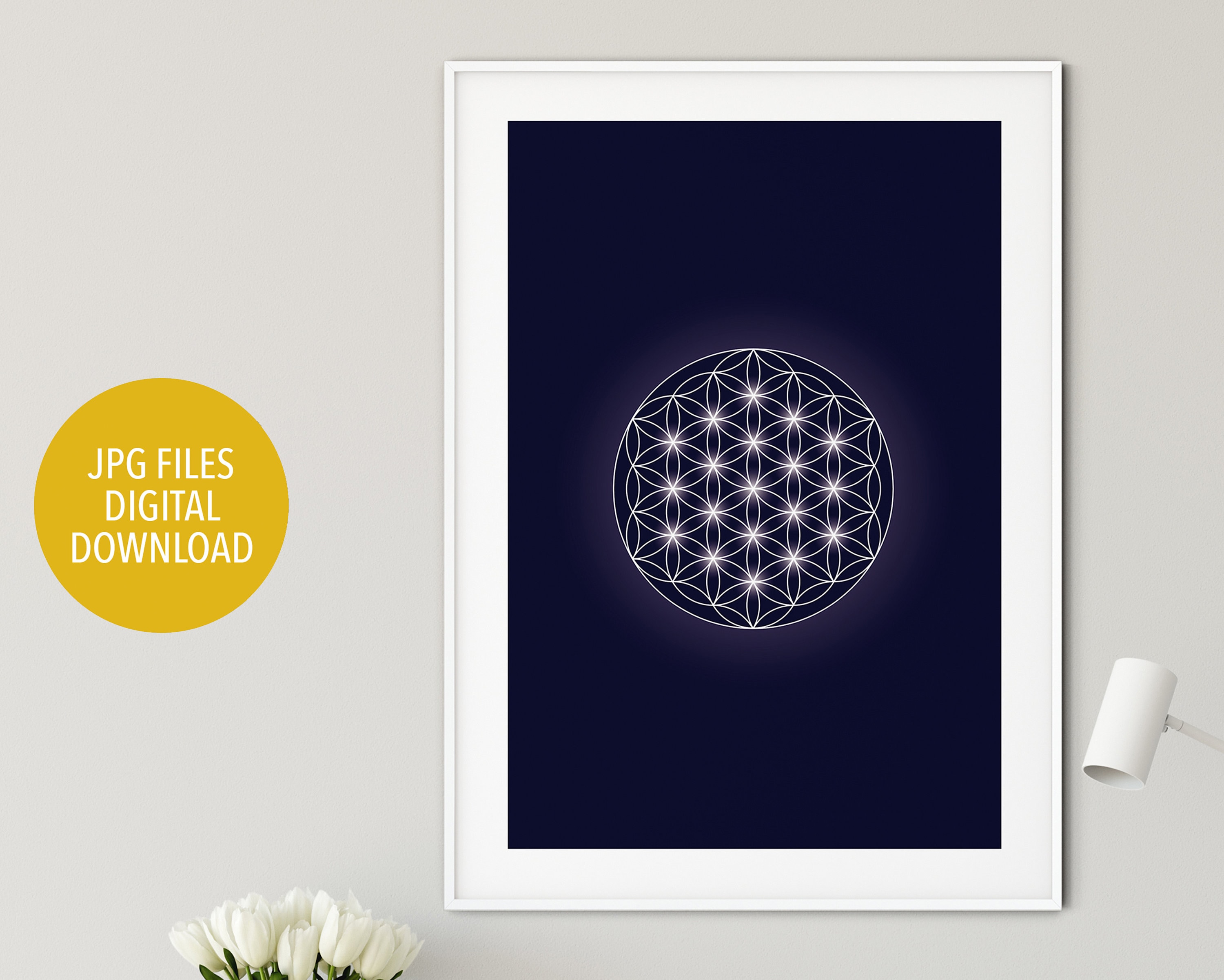 Flower of Life Poster, Instant Download, Sacred Geometry Wall Art ...