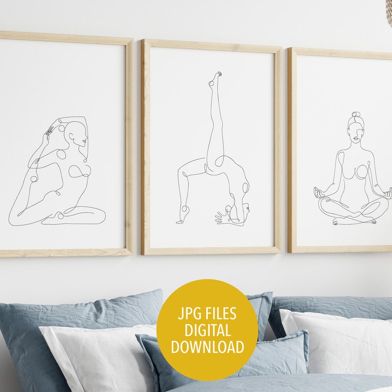 Yoga Line Art - Etsy