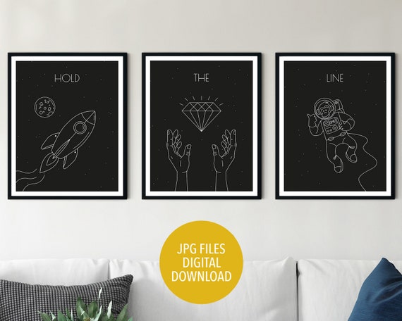 Gamestop Poster Set of 3 Printable Wall Art Gamestonk GME | Etsy