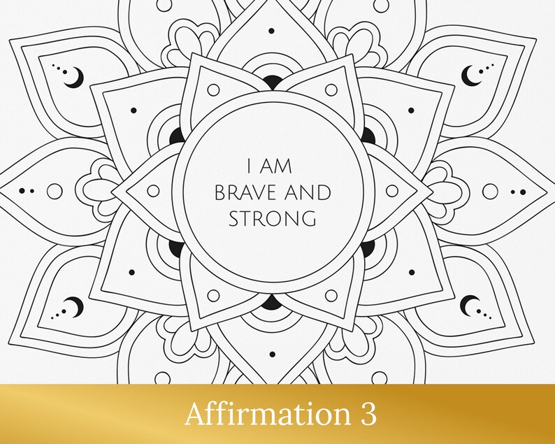 Mandala Poster Positive Affirmations Poster Mandala Wall - Etsy