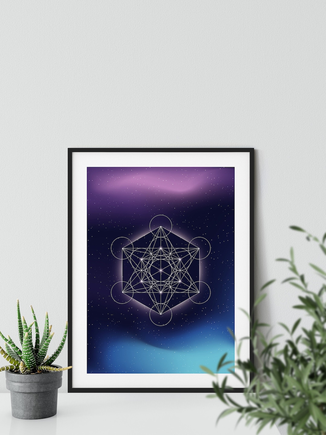 Metatron's Cube Poster, Metatron's Cube Wall Art, Sacred Geometry ...