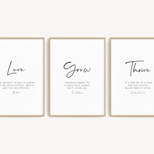 Printable Wall Art Spiritual, Set of 3 Prints, Printable Quote ...