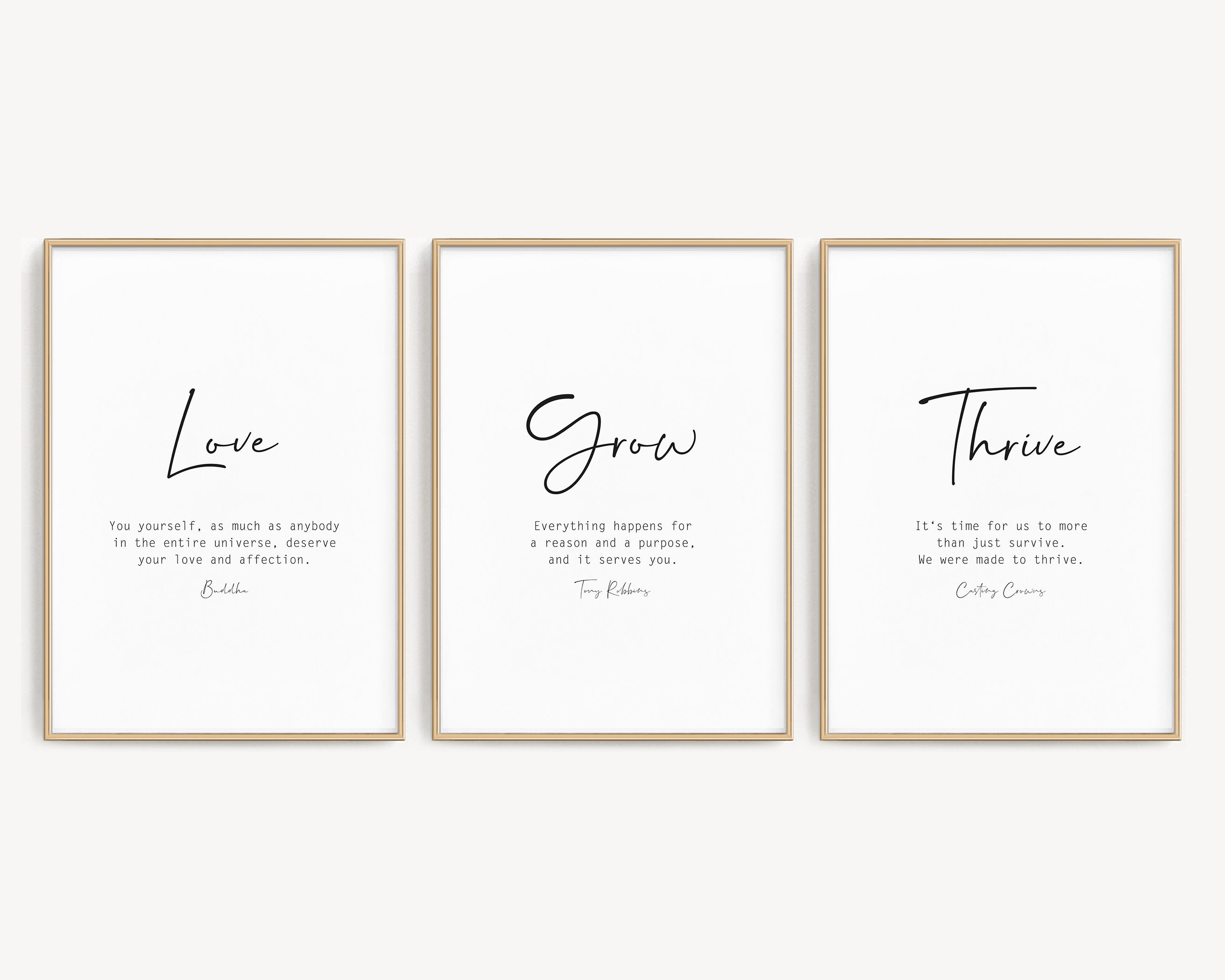 Printable Wall Art Spiritual, Set of 3 Prints, Printable Quote ...