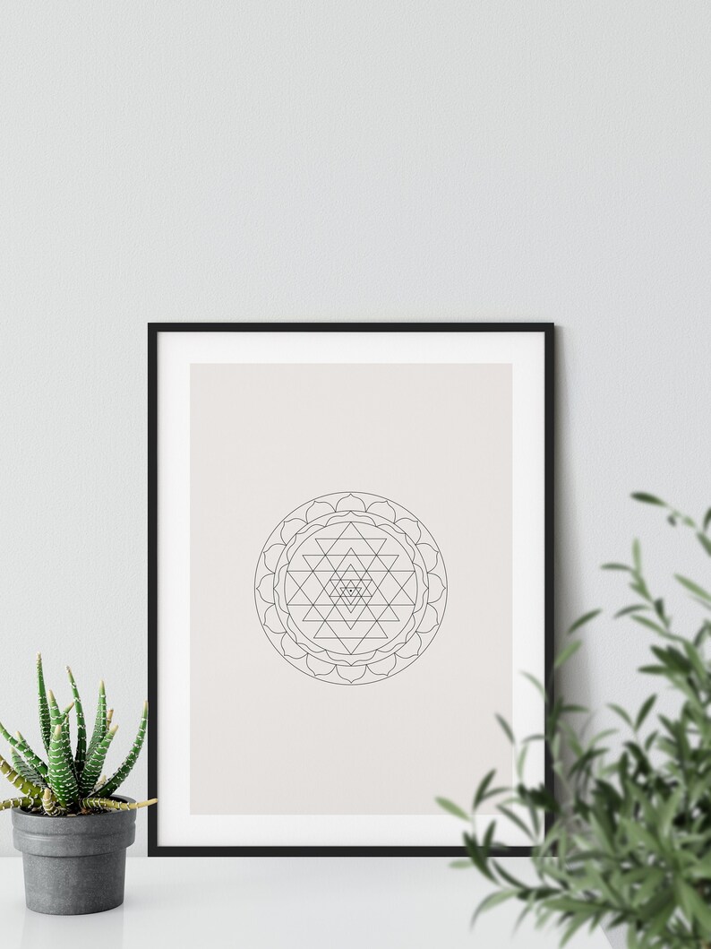 Sri Yantra Poster, Sri Yantra Wall Art, Sacred Geometry, Sri Yantra ...