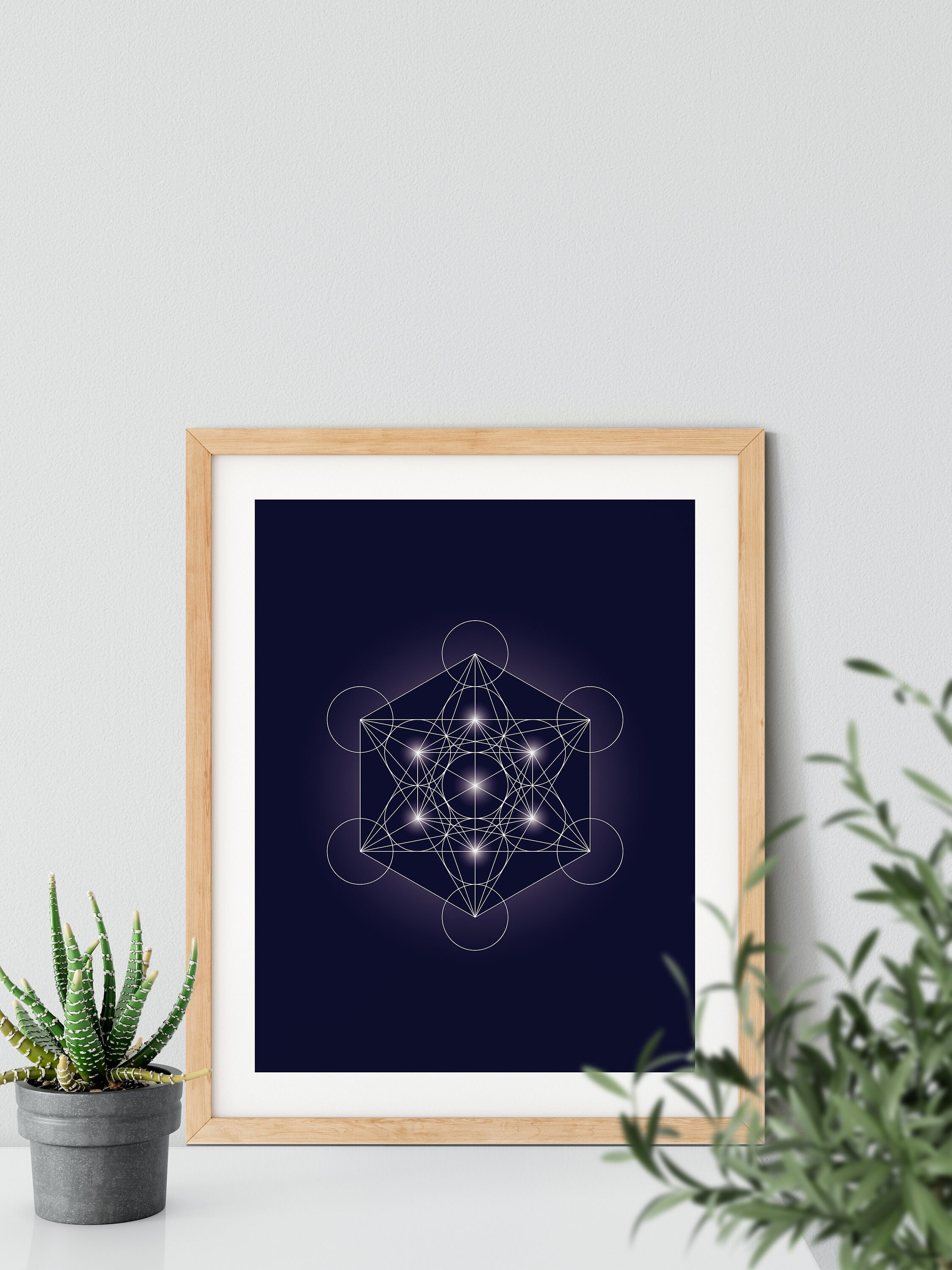 Metatron's Cube Poster, Metatron's Cube Wall Art, Sacred Geometry Poster, Meditation Poster ...