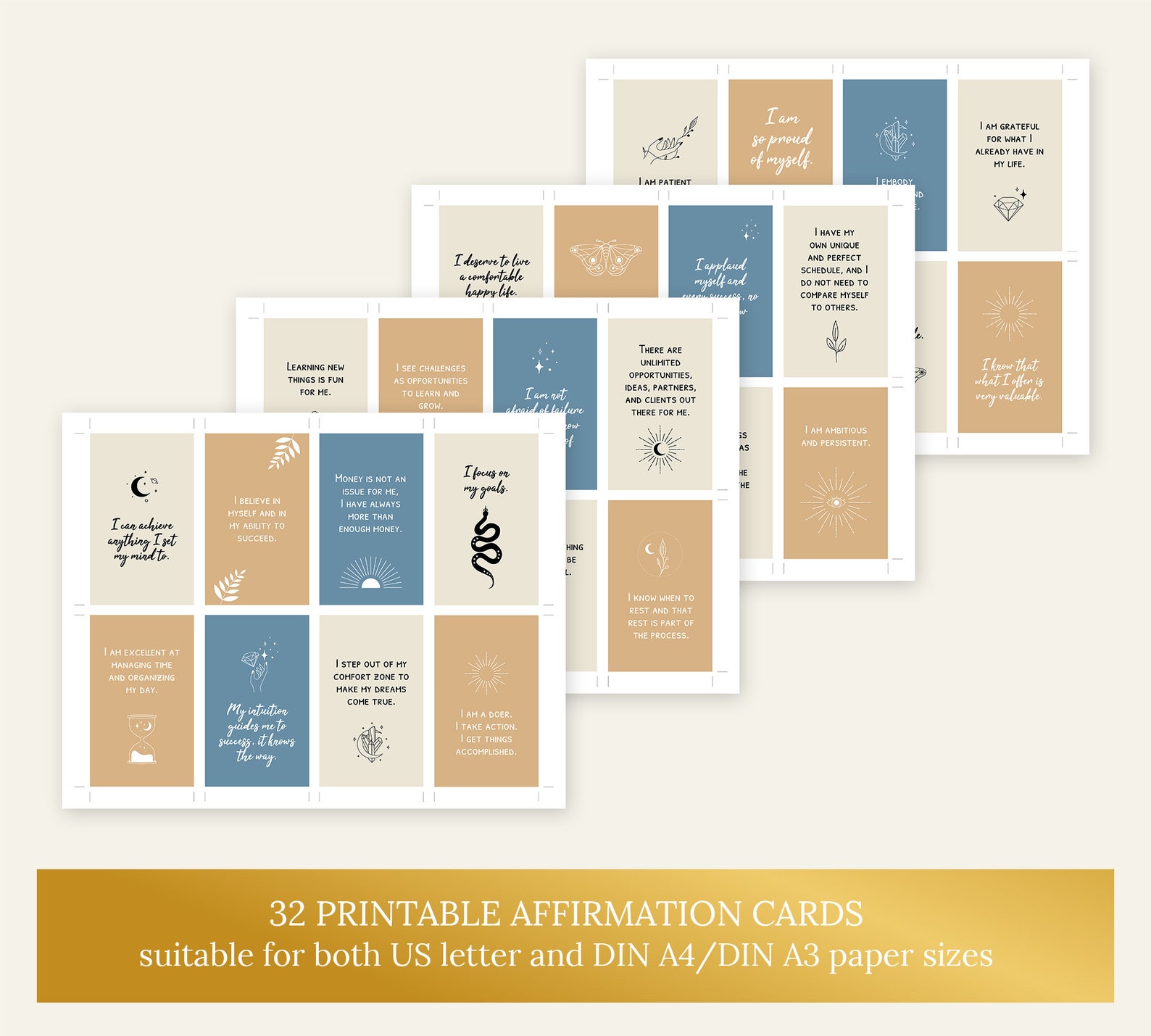 Printable Affirmation Cards, Affirmations for Success, Daily ...