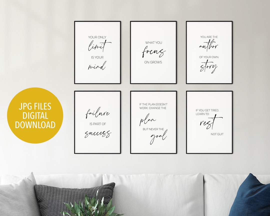 Printable Motivational Quotes, Office Poster, Office Wall Art, Mindset ...