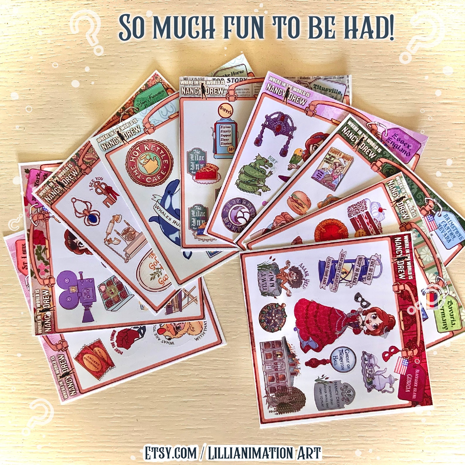 Nancy Drew- Message in a Haunted Mansion- Sticker Sheet - Stylized ...