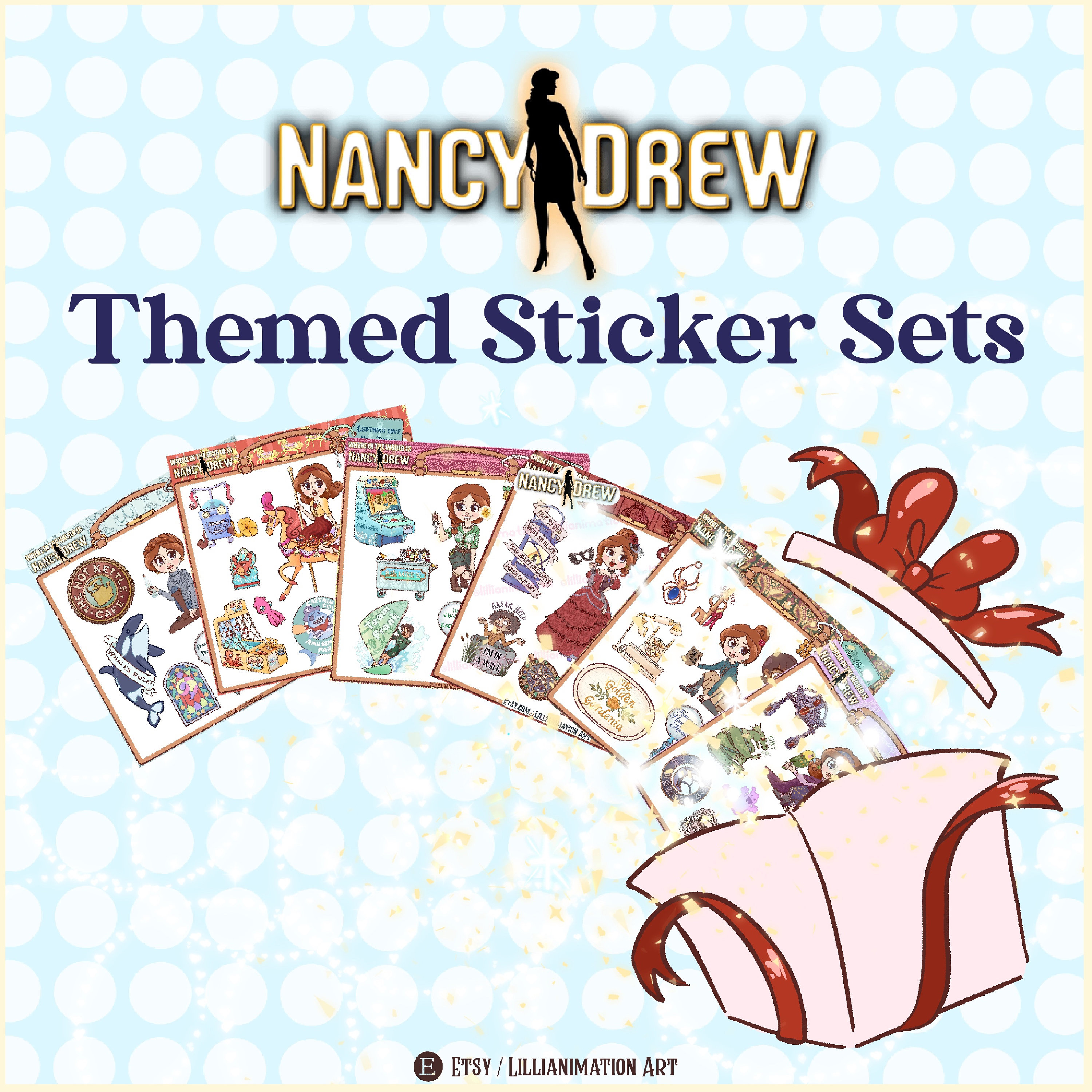 Nancy Drew- Themed Stickers Sets- Retro Game Inspired- Laptop Gaming ...